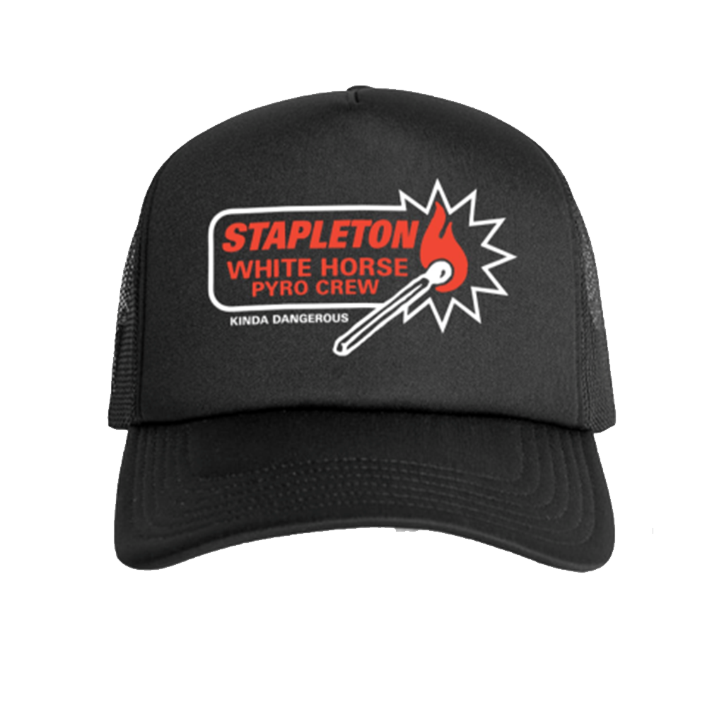 Chris Stapleton - “White Horse” Pyro Crew Hat (Black) - MCA Official Store