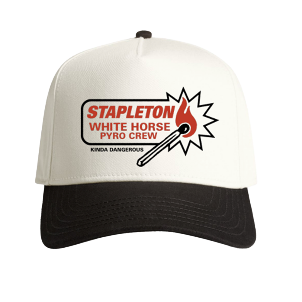 Chris Stapleton - “White Horse” Pyro Crew Hat (Natural/Black) - MCA ...