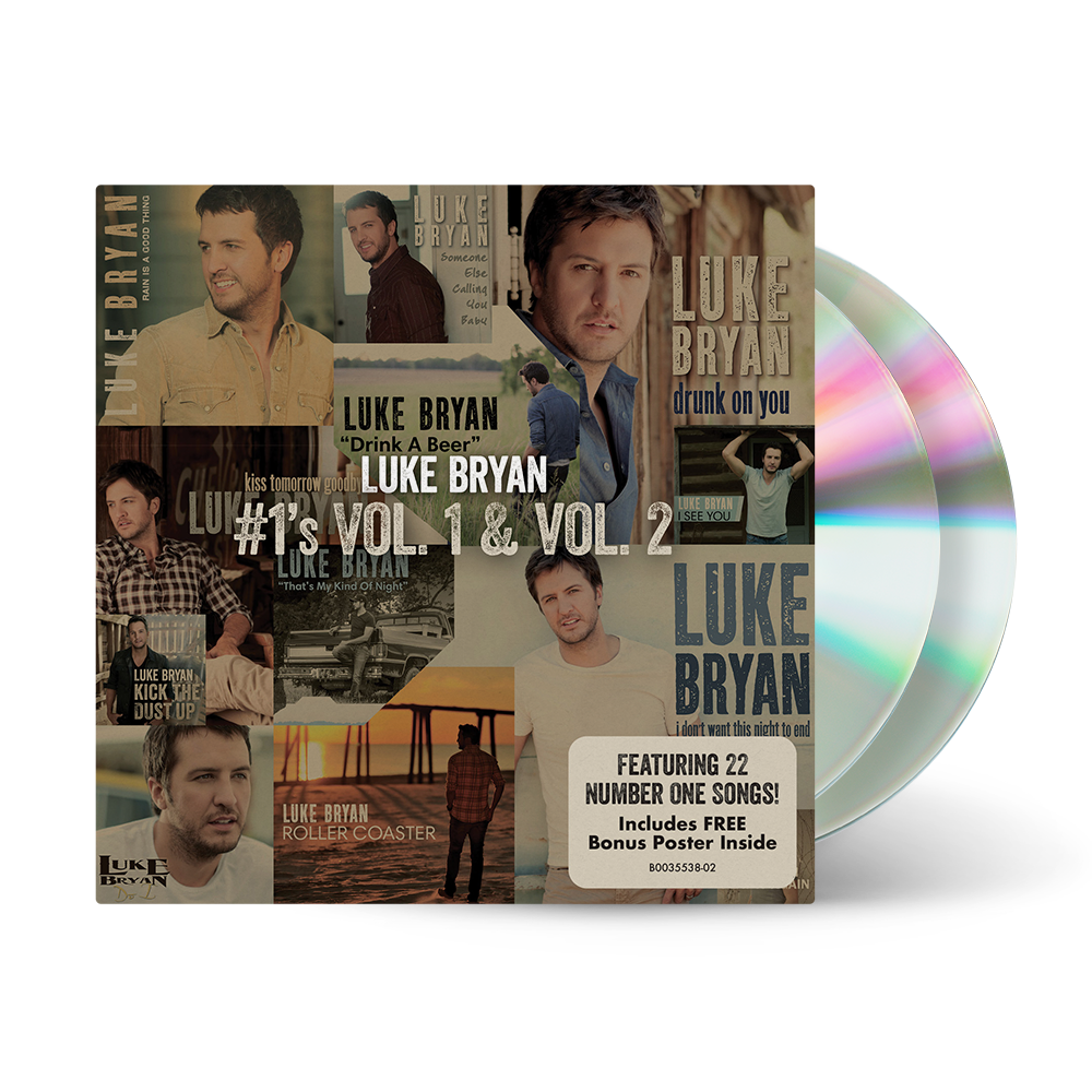 Luke Bryan - #1’s Vol. 1 & Vol. 2 (2CD) - MCA Official Store